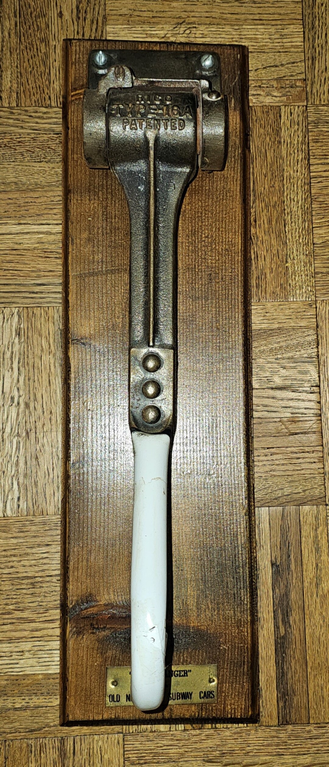 Vintage 1930s Old New York City Mounted "straphanger" Subway Car Handle ...