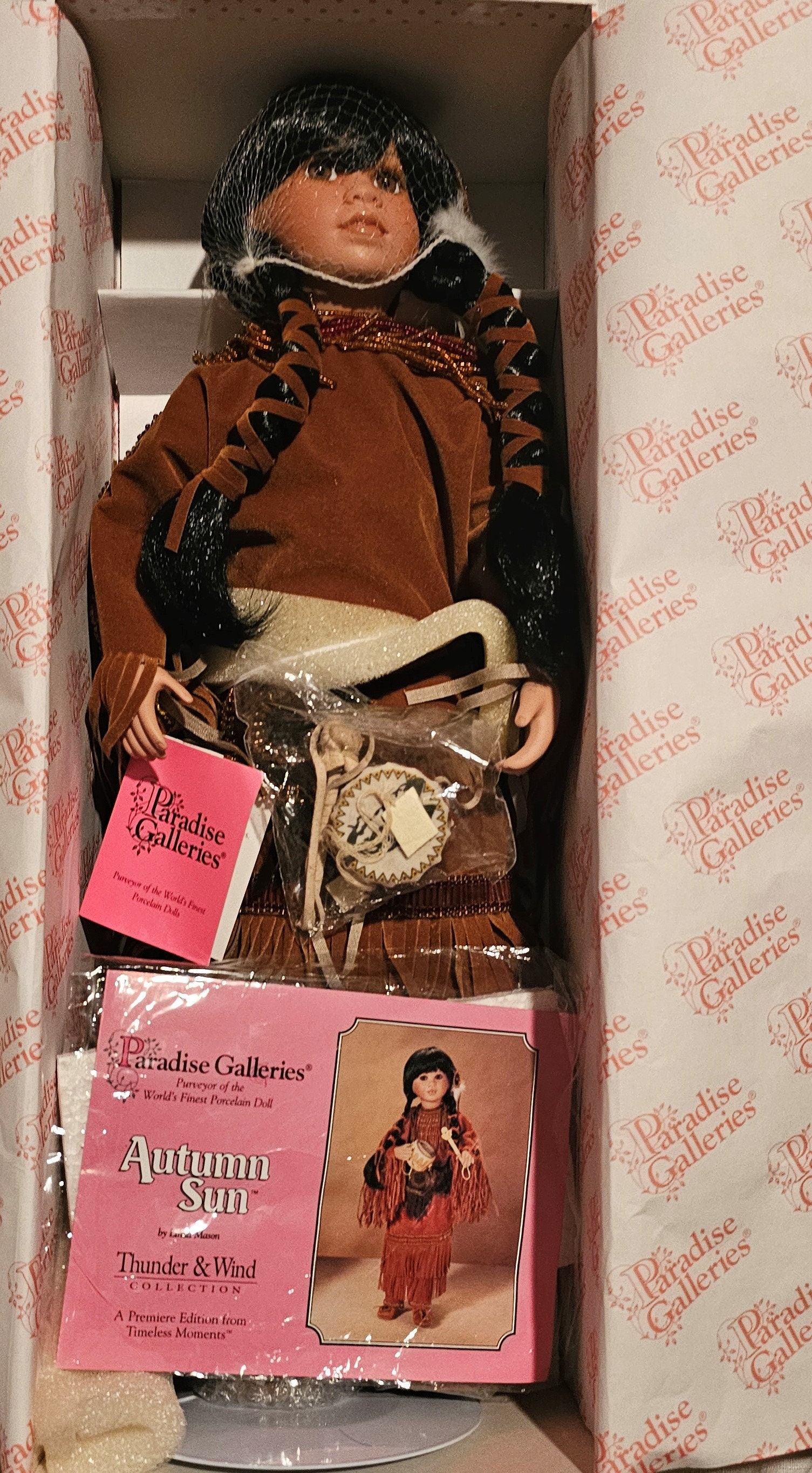 Vintage 1990s, Native American Dolls, Danbury Mint, Paradise Galleries ...