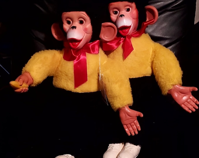 Vintage 1960s My-toy, Mr. Bim Zippy Zip - the Monkey, Chimp W/banana ...