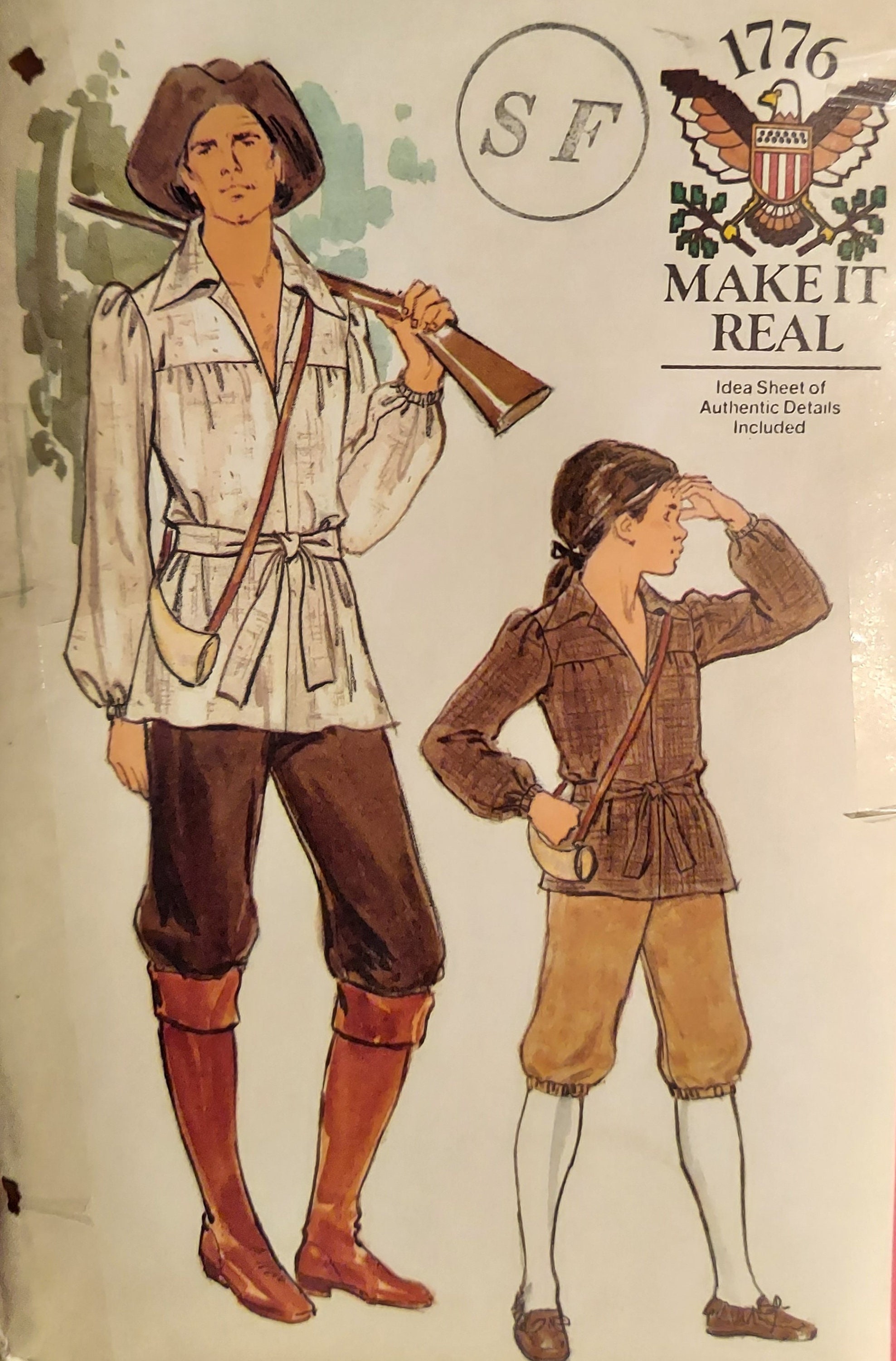 Vintage 1976 Butterick 4209, Make it Real Adult Costume, Colonial ...