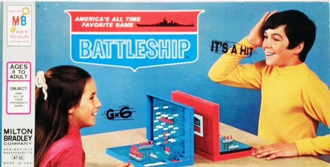 Vintage BATTLESHIP Game, Naval Strategy Action Game, Board Game, 1971 ...