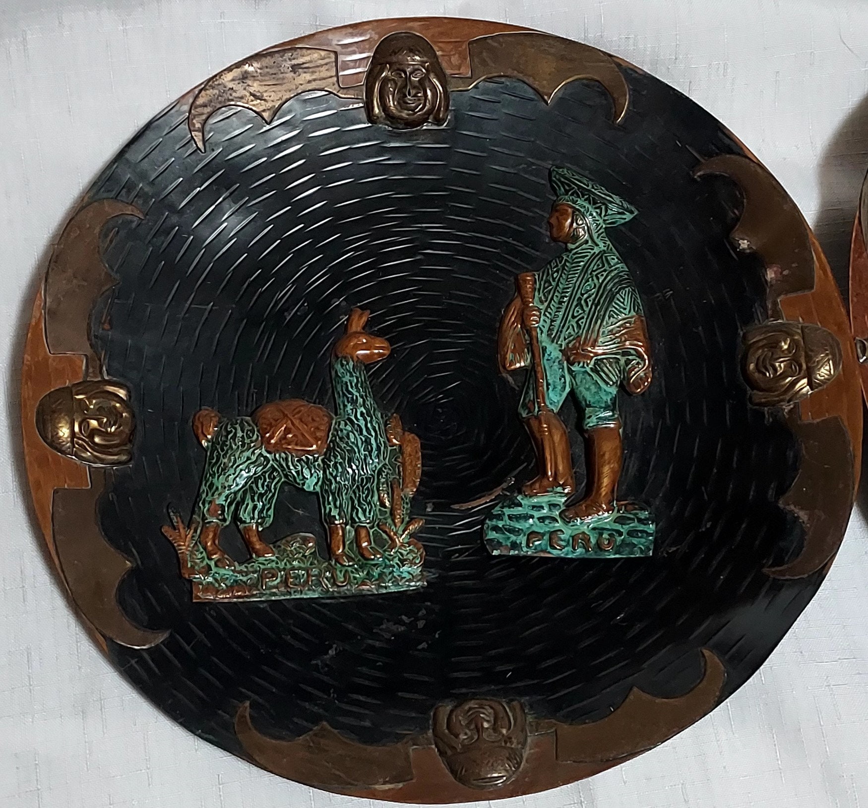 Vintage Wall Plagtes, Peruvian Plates, Israeli Embossed Souvenir Plates ...