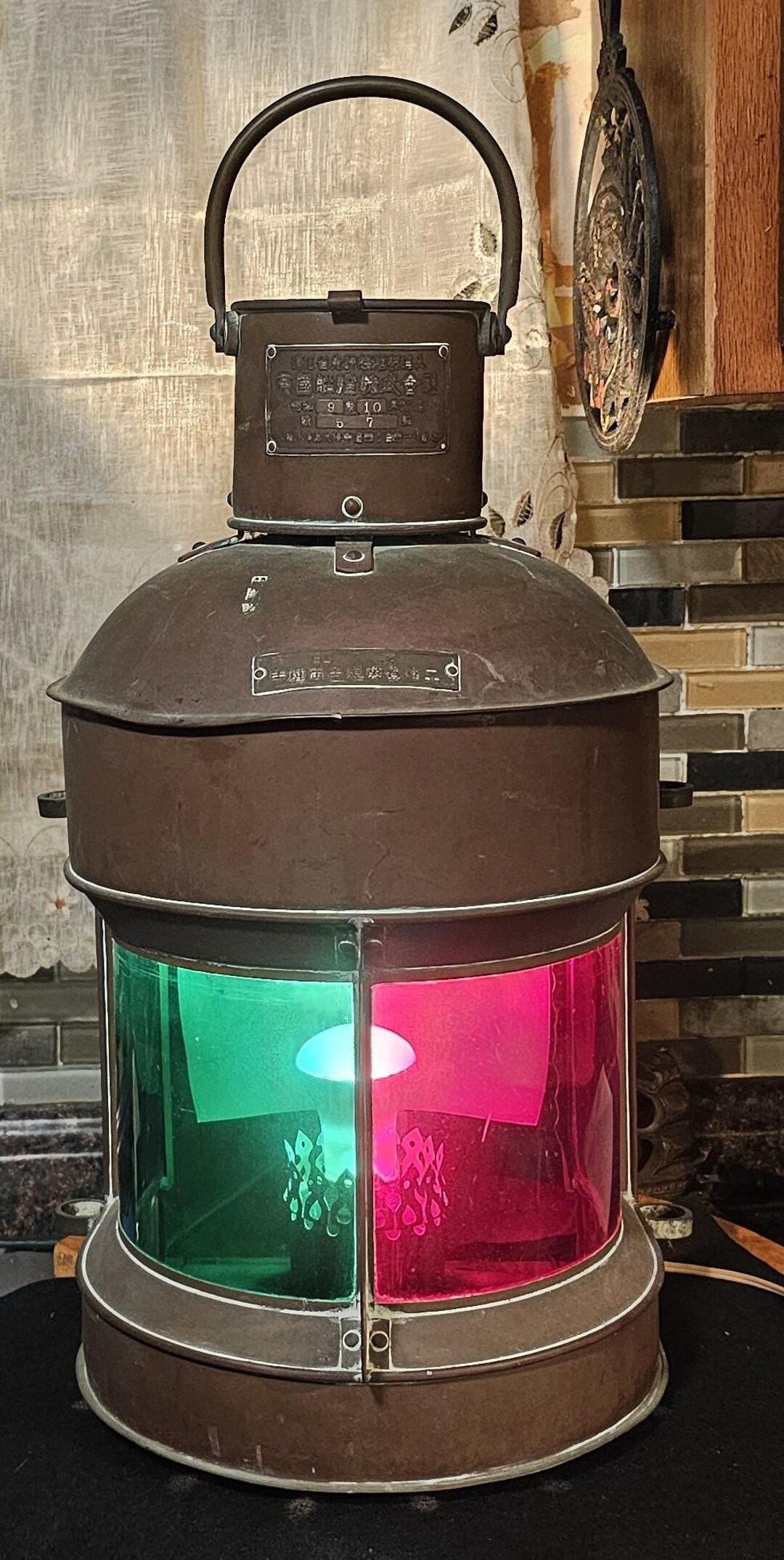 Vintage Brass Japanese Port & Starboard Ship’s Stern Light ...