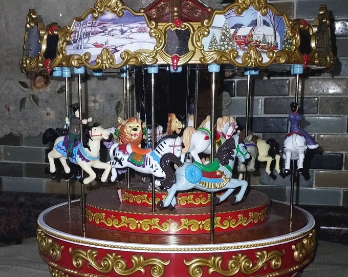 Mr. Christmas Triple Decker Carousel Music Box, 25 Christmas Carols and ...