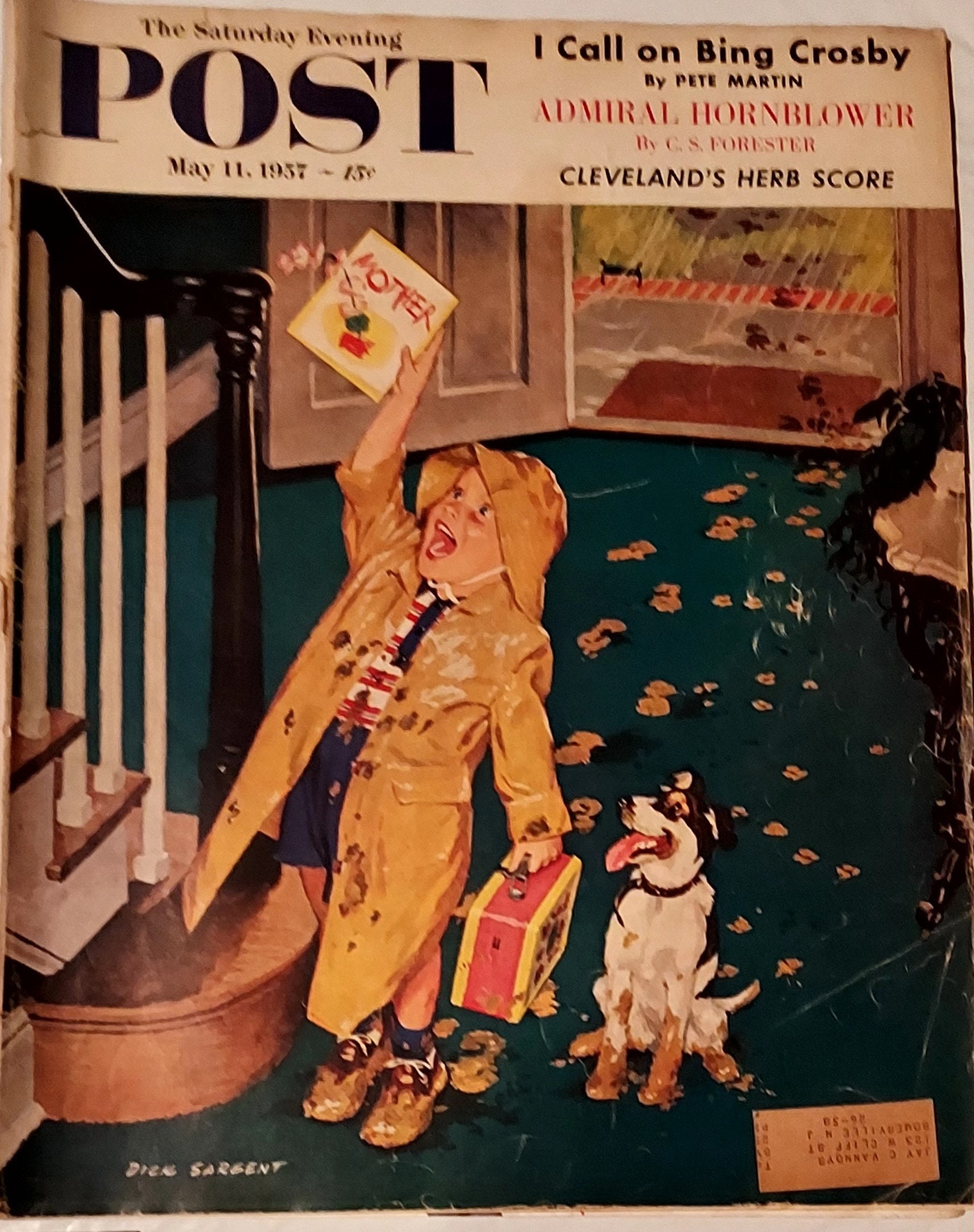 Vintage The Saturday Evening Post Magazine, May 11, 1957, Colorful ...