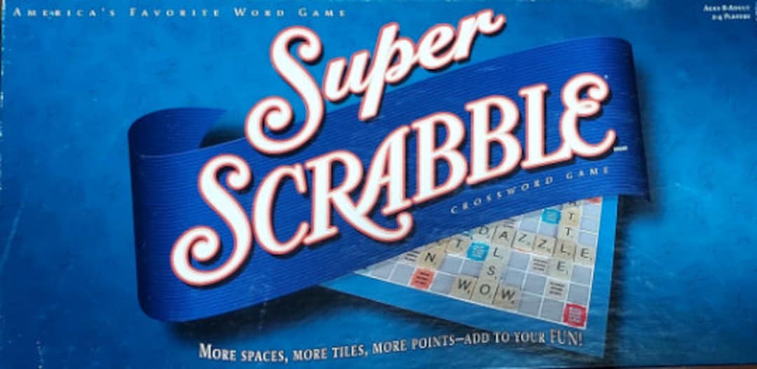 SCRABBLE, Super Scrabble Edition, Scrabble Deluxe Vintage 2-in-1 Wall ...