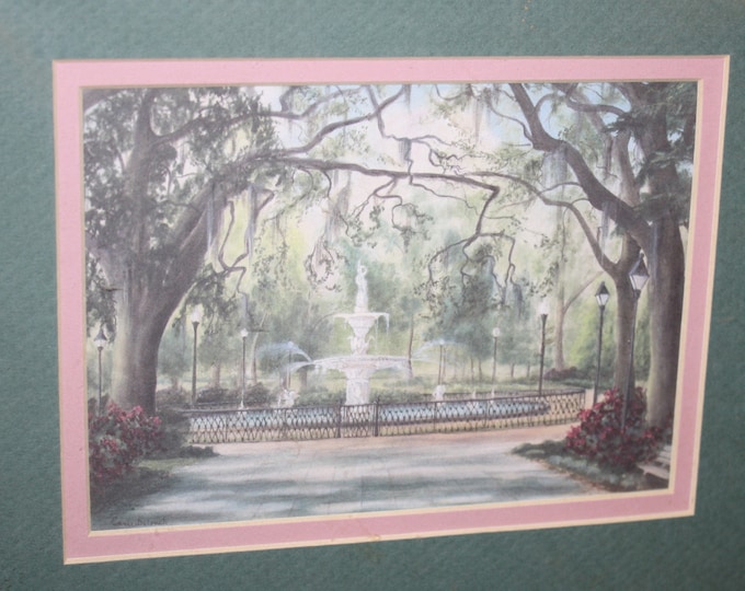 Art Print – FORSYTH PARK - Savannah,georgia- Artist Essie Deloach ...