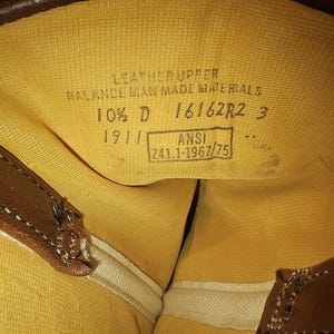 Vintage 1980s ANSI Z41.1-1967/75 Brown Leather Upper Harness Boots, Steel Toe Men's Work Boots ...