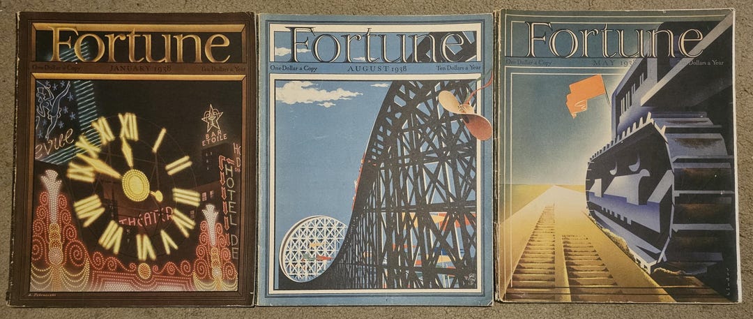 Vintage Fortune Magazines, 1938, 1939, 1940, 1946 Publications, FULL ...