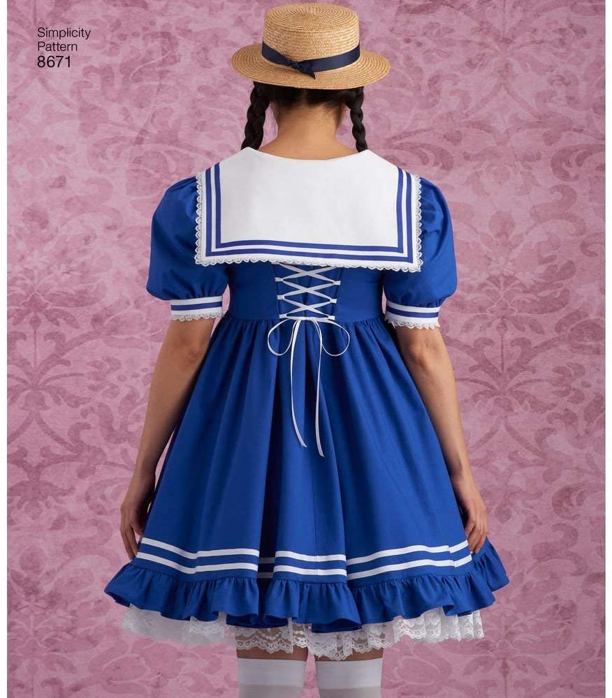 Simplicity #8671 Adult Costume Pattern, Lolita Cosplay, Misses Costume ...
