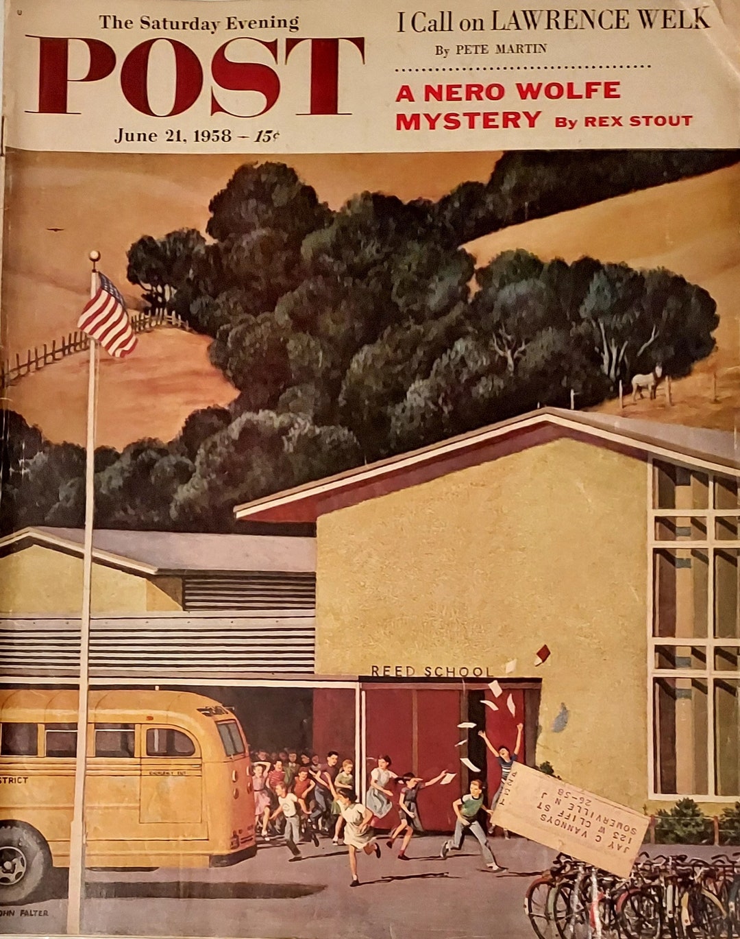 Vintage the Saturday Evening Post Magazine, June 21, 1958, Colorful ...