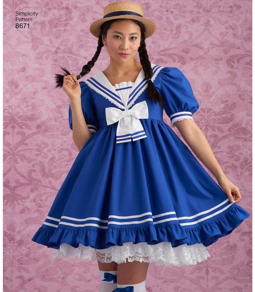 Simplicity #8671 Adult Costume Pattern, Lolita Cosplay, Misses Costume ...