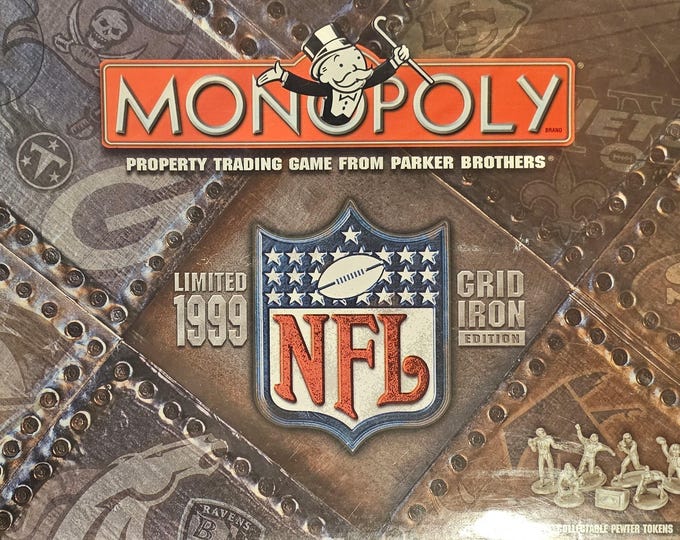MONOPOLY NFL Board Games, Grid Iron Edition, Collector's Editions ...