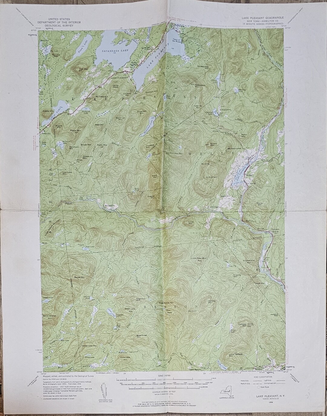 Vintage 1950s U.S. Geological Survey Maps, New York - Etsy
