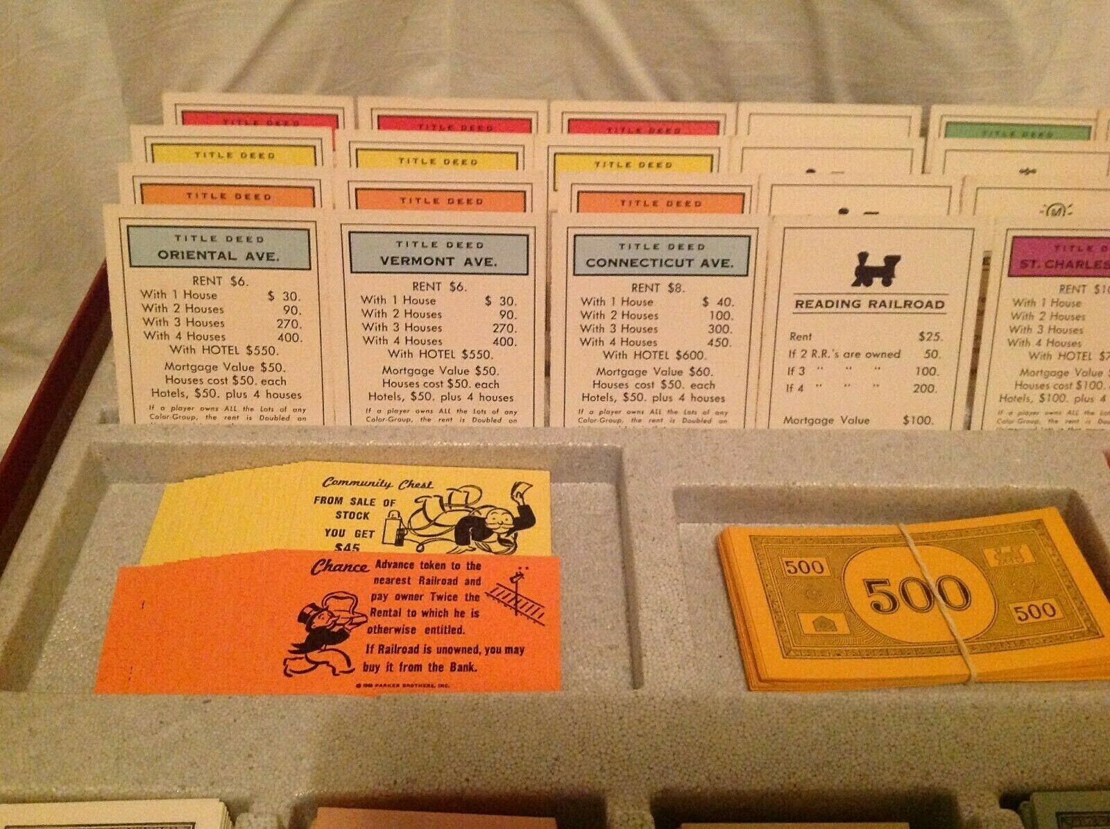Vintage MONOPOLY Real Estate Trading Game, 1960s Parker Brothers, COMPLETE