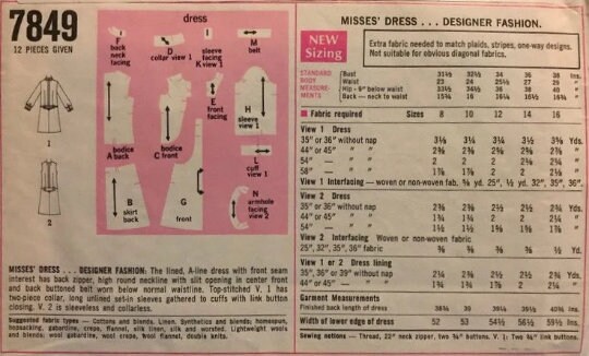Vintage 1960s Simplicity Sewing Patterns. 7795, 8092, 7849, 9193 Misses ...