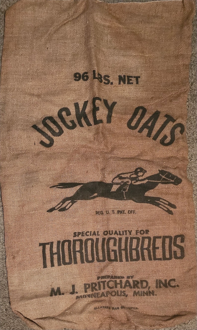 Antique A Burlap Feed Bags, Feed Sacks, Old Advertisement, M. J ...