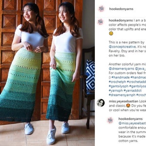 Gradient Yarn Beach Skirt Crochet PATTERN Written in - Etsy