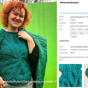 Modern Crochet Sweater Pattern, Sizes Xs-xl, NOT Seamless Sweater PDF ...