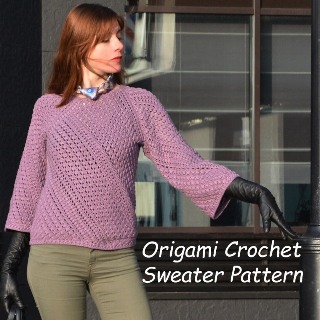 Crochet Sweater PATTERN Written in English +charts, Sizes XS-3XL ...