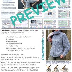 Modern Crochet Sweater Pattern, Sizes Xs-xl, NOT Seamless Sweater PDF ...