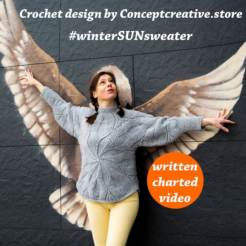 Modern Crochet Sweater Pattern, Sizes Xs-xl, NOT Seamless Sweater PDF ...