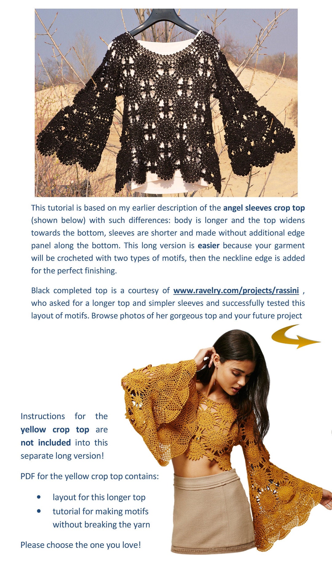 Trendy Crochet Top PATTERN Written in Englishcharts Photo - Etsy