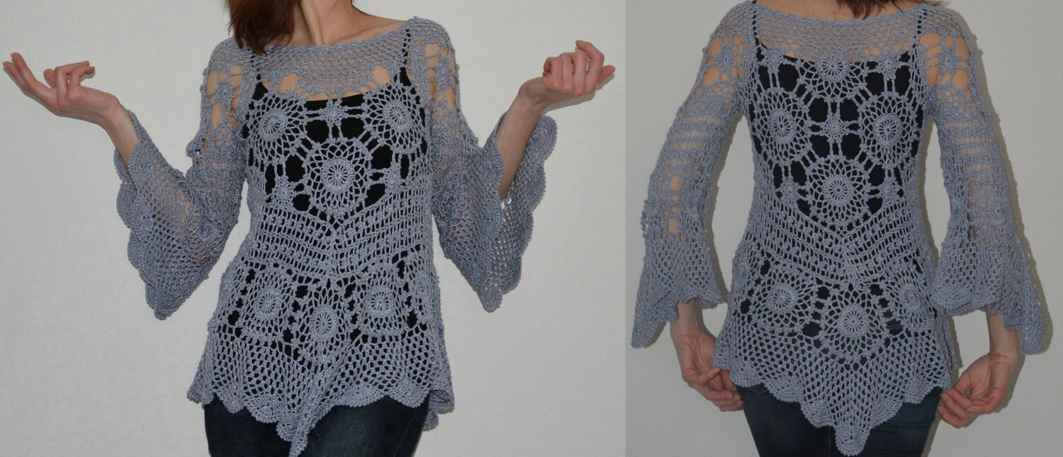Trendy crochet top PATTERN crochet TUTORIAL in English every | Etsy México