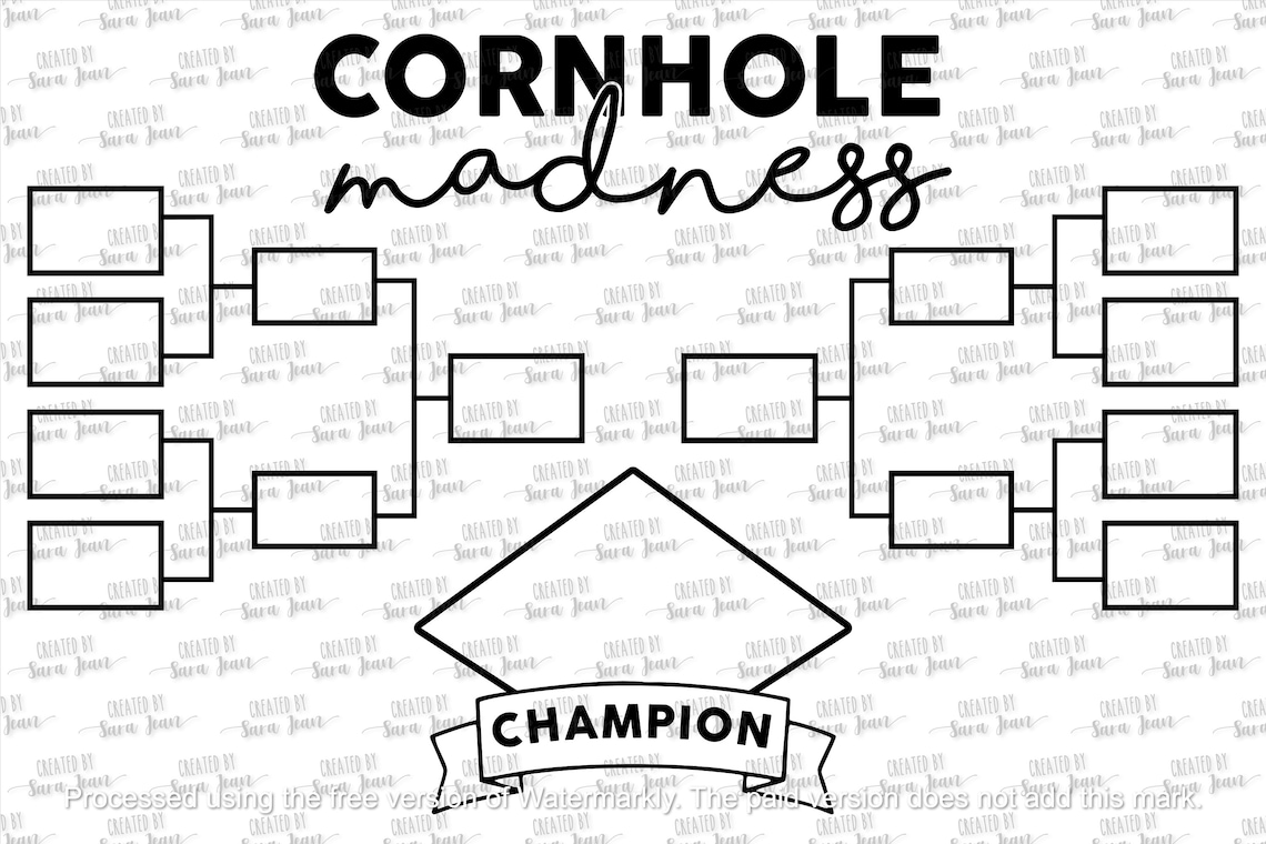 Cornhole Madness Bundle - Tournament Bracket and Scoreboard SVG Files ...