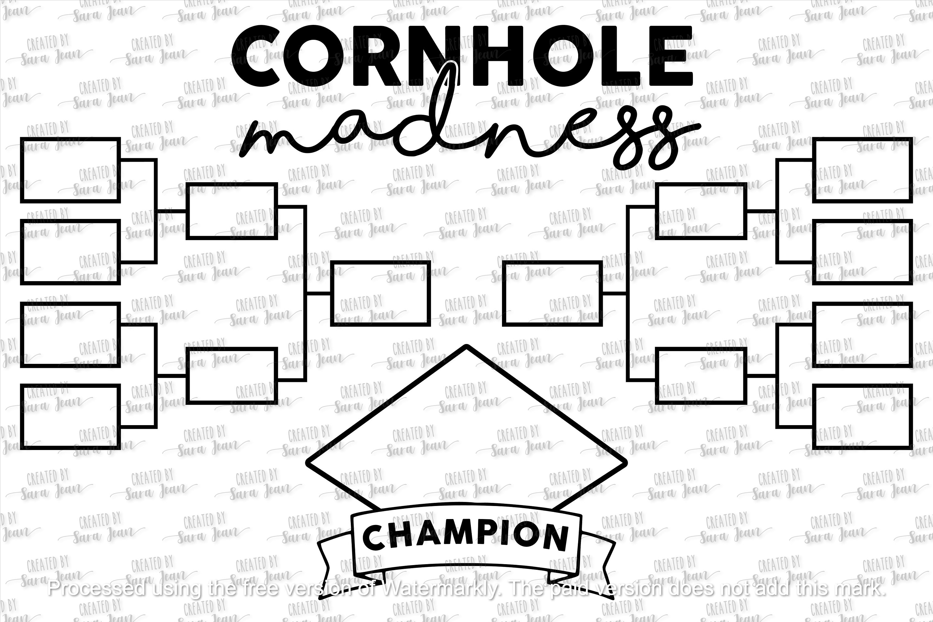 Cornhole Madness - Tournament Bracket SVG File - Etsy