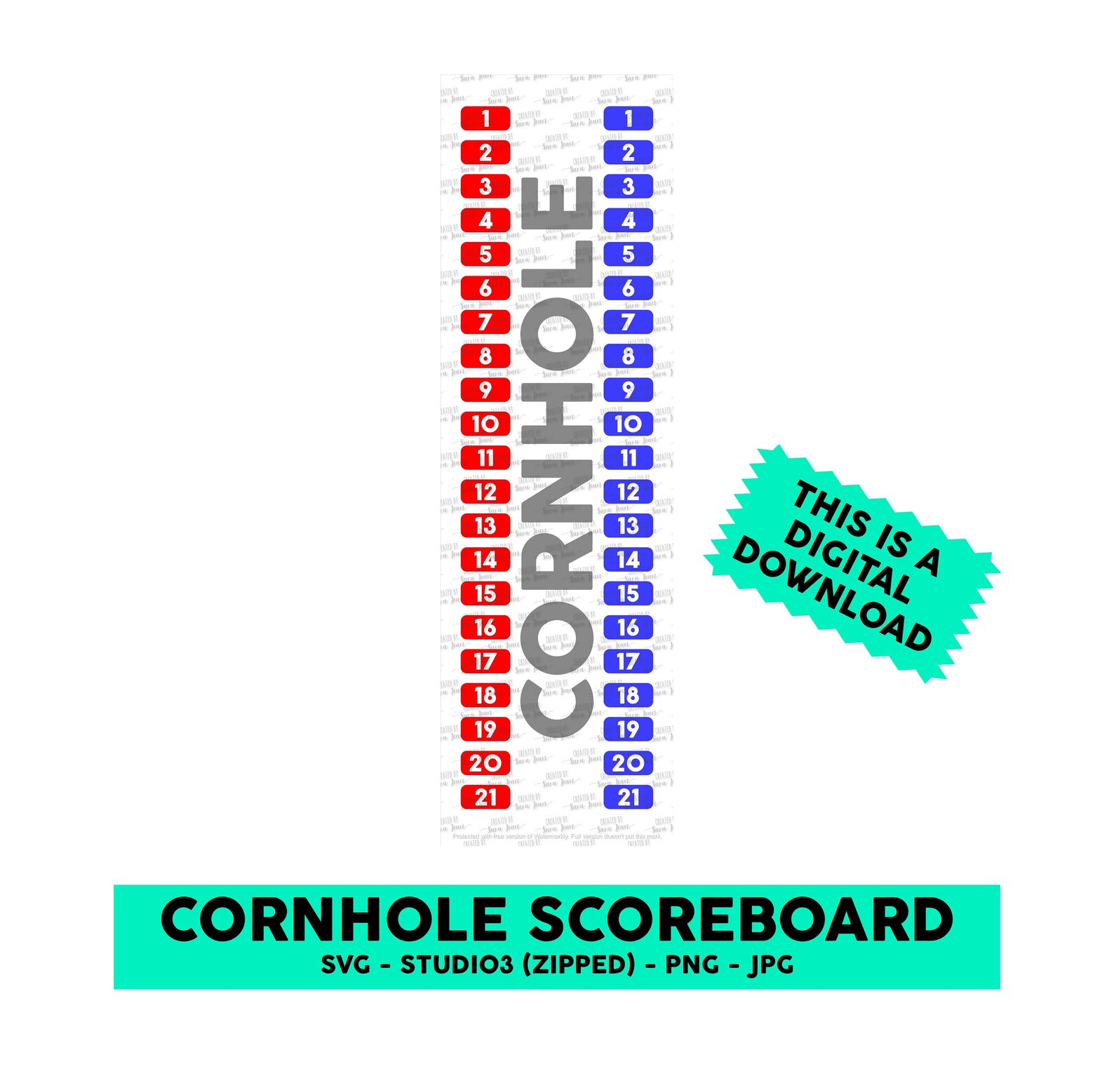 Cornhole Scoreboard SVG (NO RULES) - Etsy