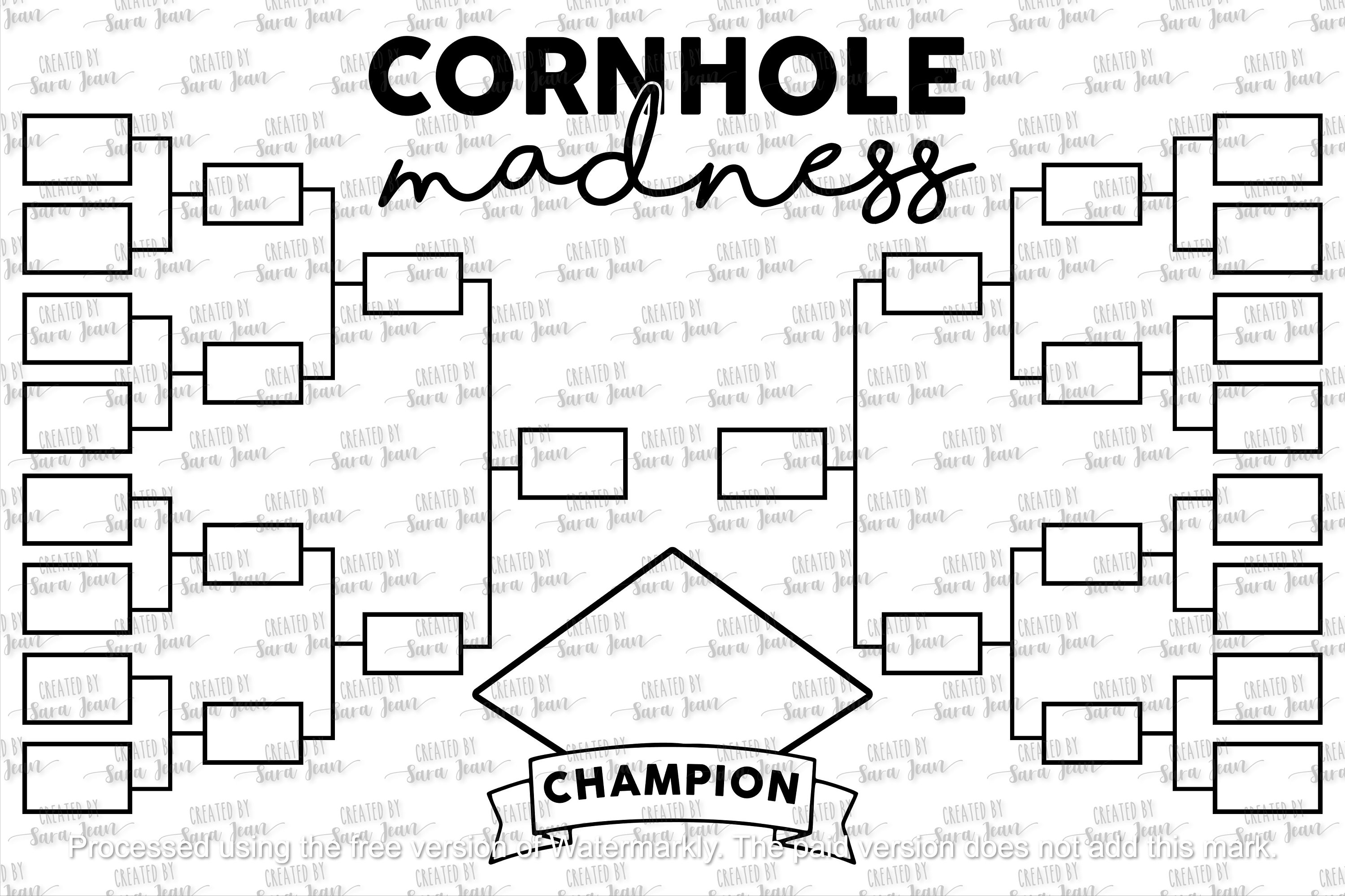Cornhole Madness Bundle - Tournament Bracket and Scoreboard SVG Files ...