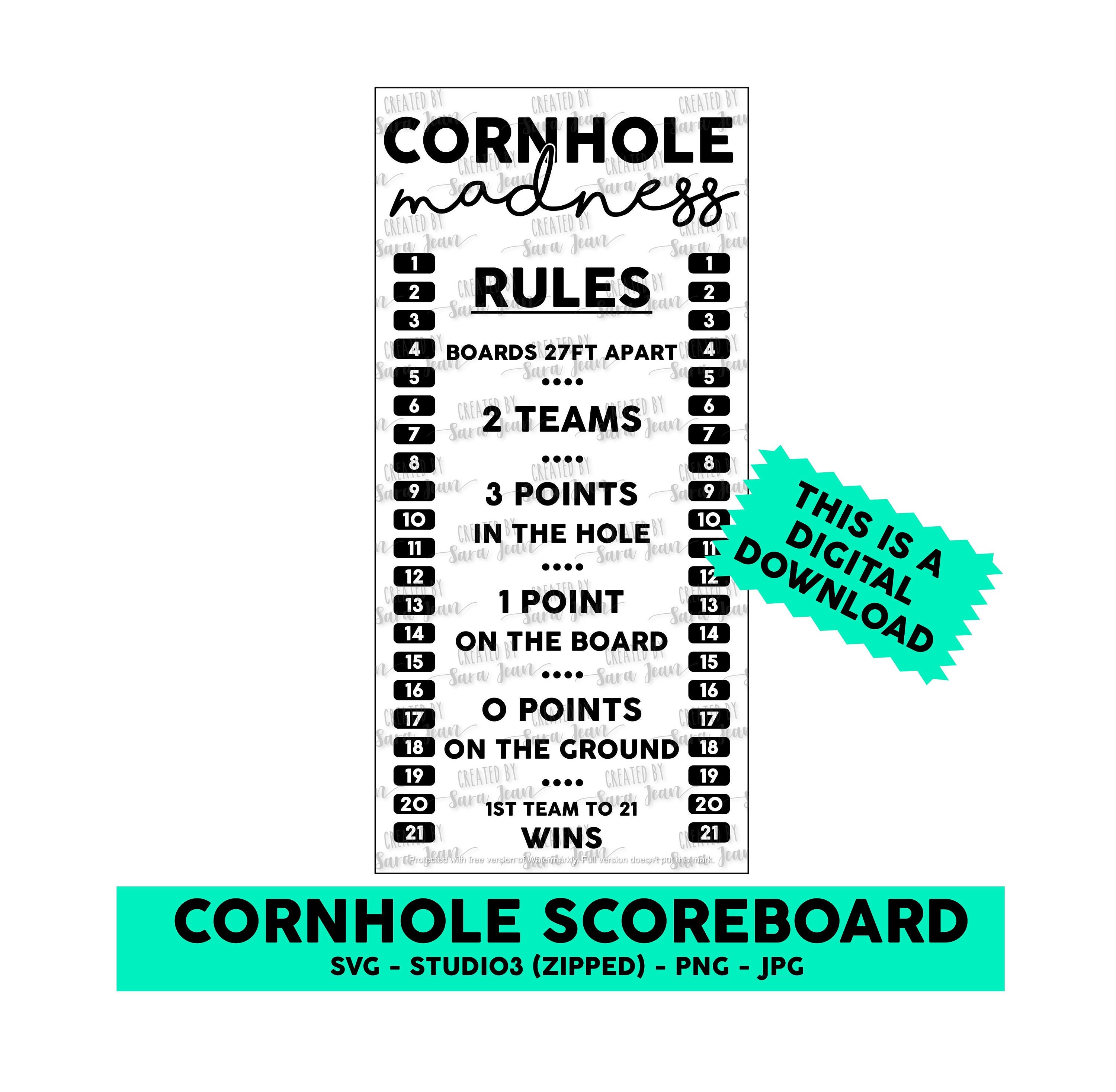 Cornhole Madness Scoreboard SVG File - Etsy Canada