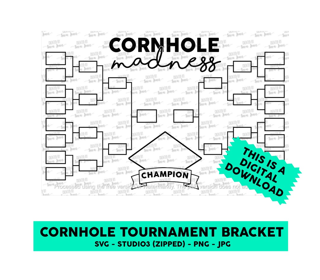 Cornhole Madness - Tournament Bracket SVG File - Etsy