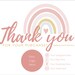 Rainbow Business Thank You Card- Template - Etsy