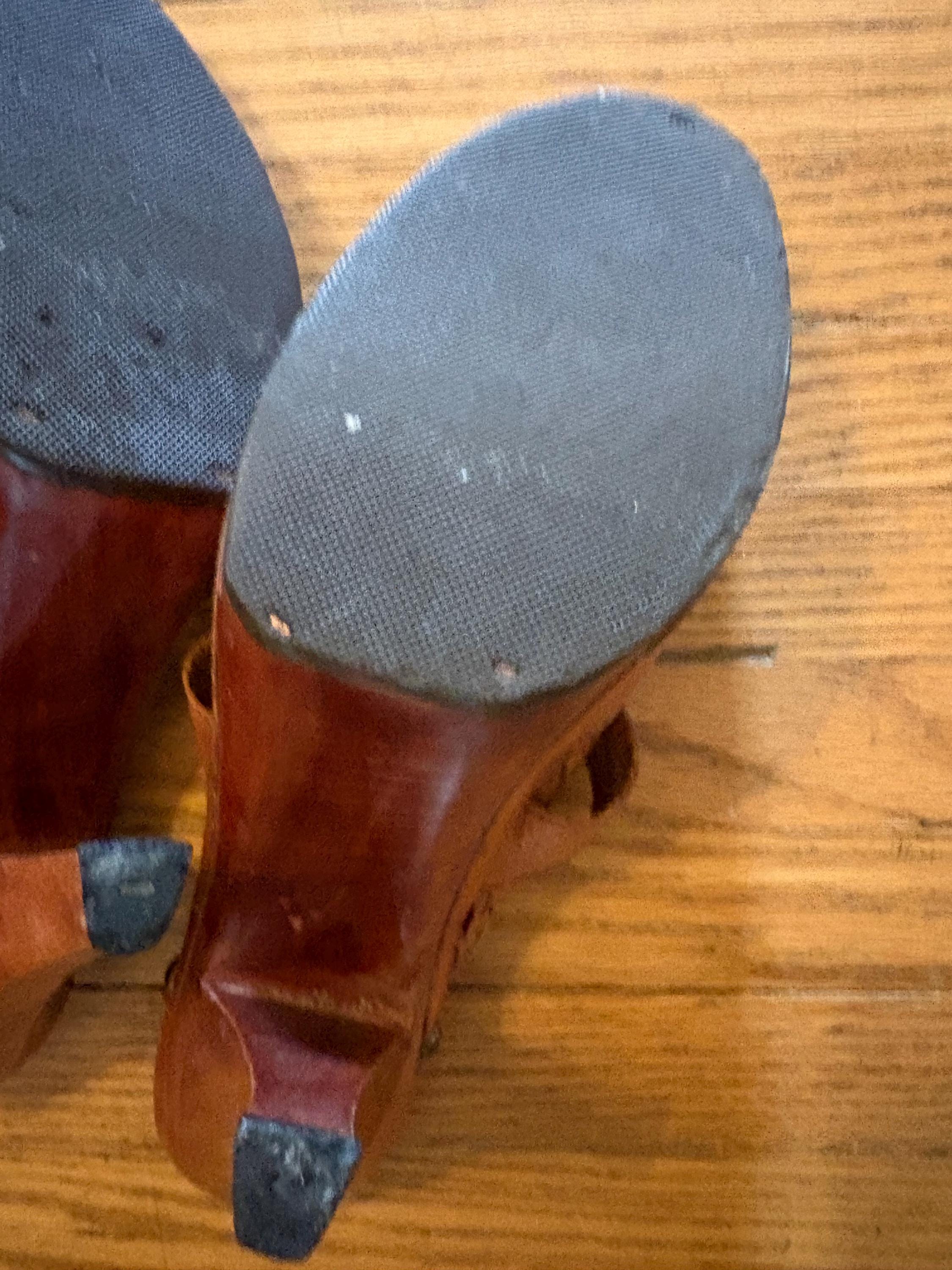 1960s 1970s Young ‘n’ Fair Wood and Leather Vintage Platform Heel Clogs ...