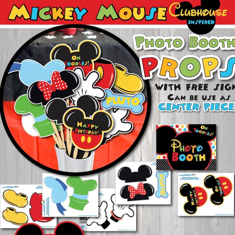 Mickey Mouse Props - Etsy