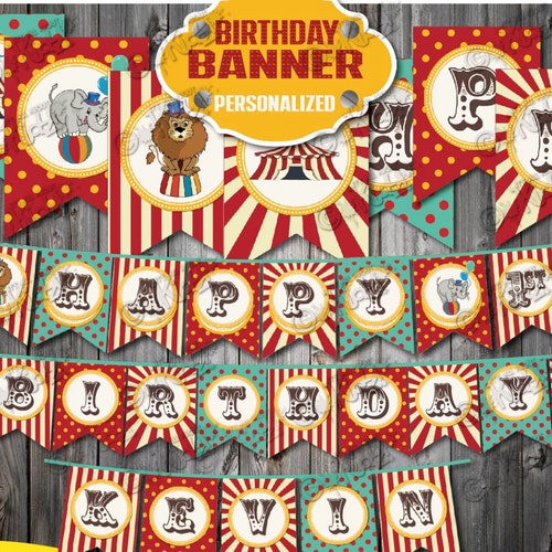 Circus Birthday Party Invitation Vintage Carnival Birthday - Etsy