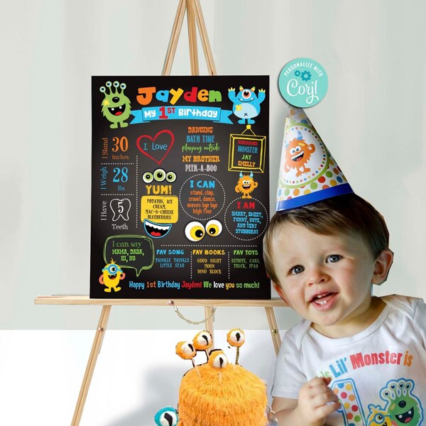 Chalkboard Monster - Etsy