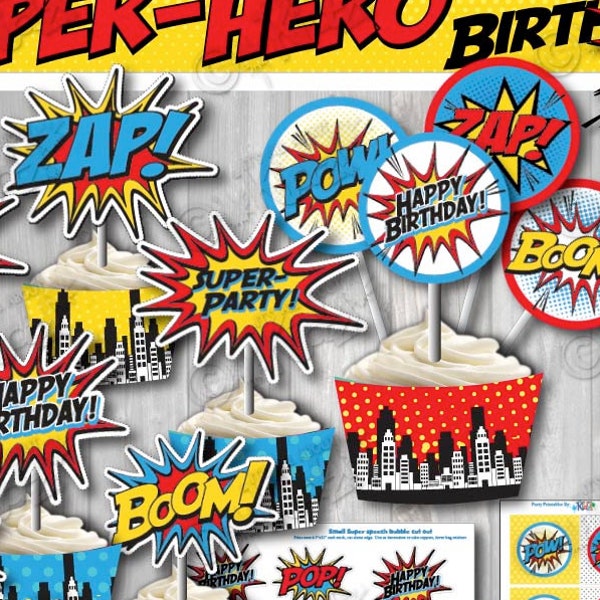 Superhero Circles - Etsy