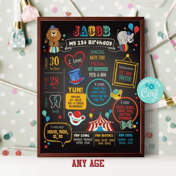 Circus First Birthday - Etsy