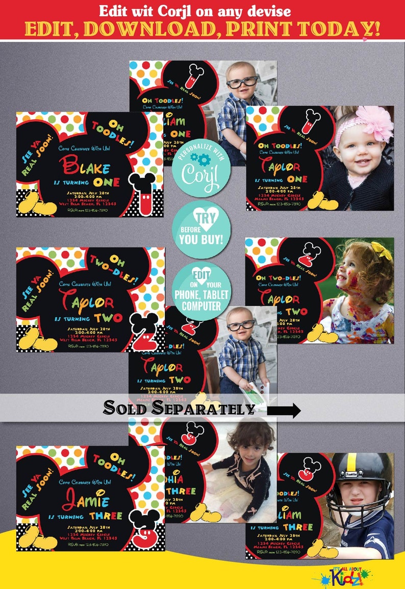 Mickey Mouse Clubhouse Inspired Door Sign-self Edit W Corjl-mickey ...