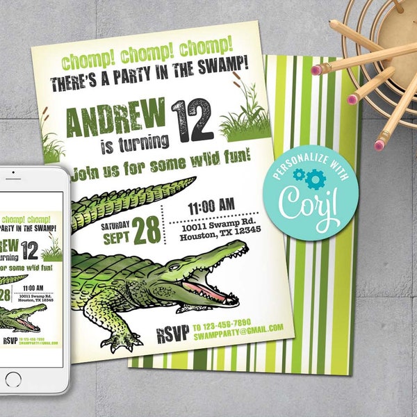 Alligator Birthday - Etsy