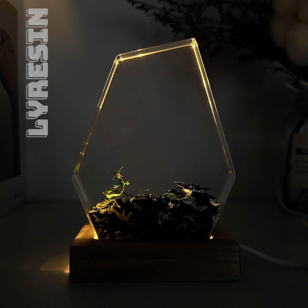 Rayqu.aza Kyogre Groudon Pokem.on Resin Lamp, Poke.mon Decor, Pok.emon ...