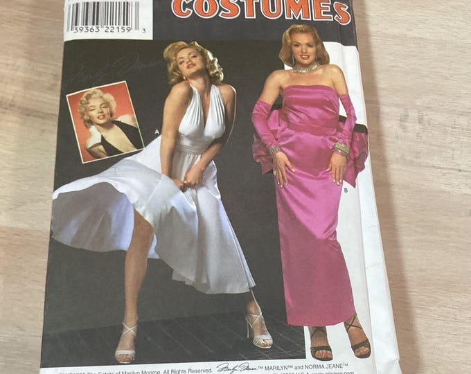 Marilyn Monroe Halter Dress Costume Pattern Simplicity 8393 Size Women ...