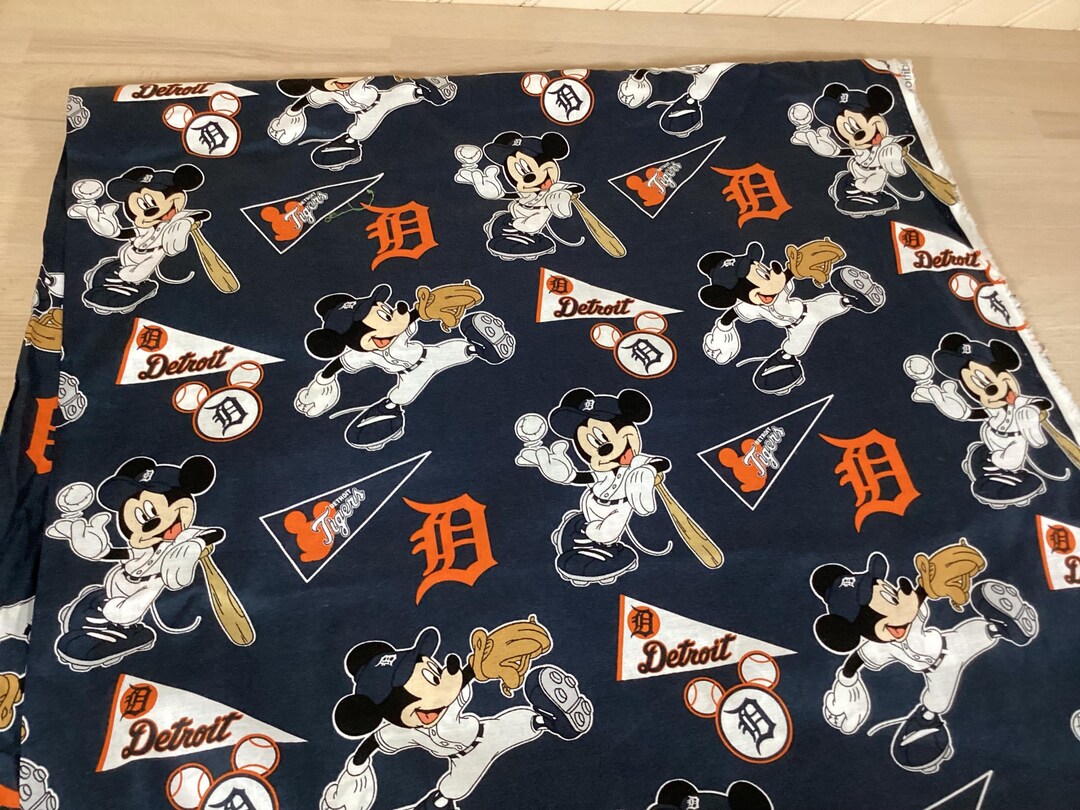 Disney Mickey Mouse Detroit Tigers Fabric by the Half Yard - Etsy