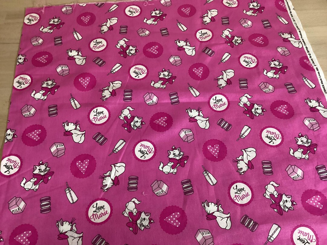Disney Marie Aristocats Macaroons Pink Fabric by the Half Yard - Etsy