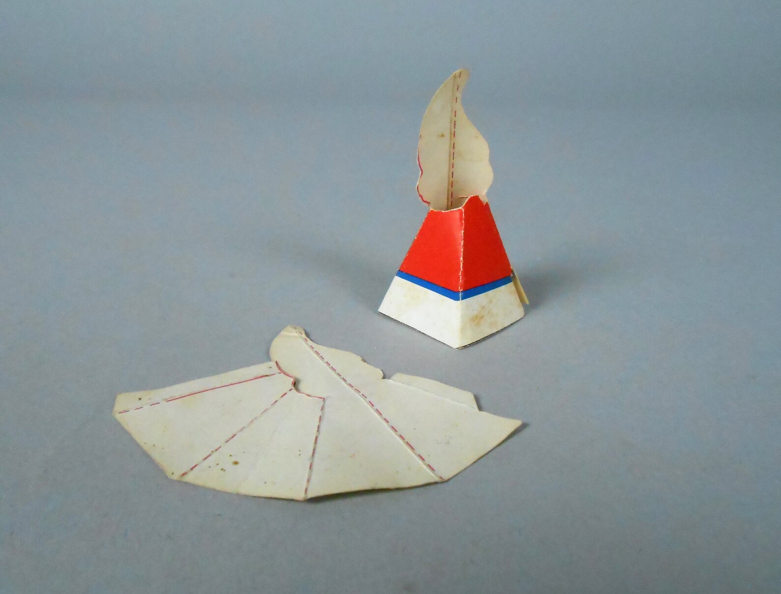 Christmas Santa Elf Angel Paper Fold up Ornaments | Etsy