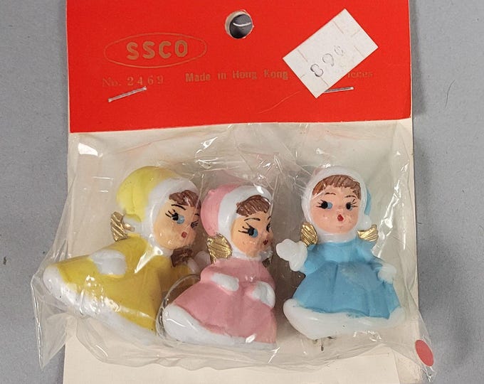 Vintage NOS SSCO Miniature Angel Figurines Diorama Figures Little Girl ...