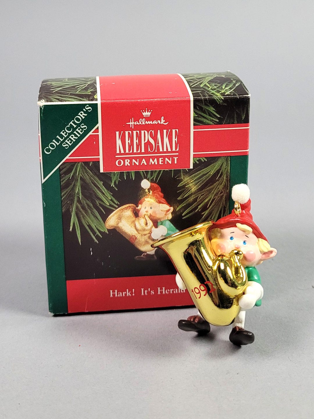 Hallmark 1992 Hark It's Herald Elf Playing Tuba Ornament 4rd in Series ...